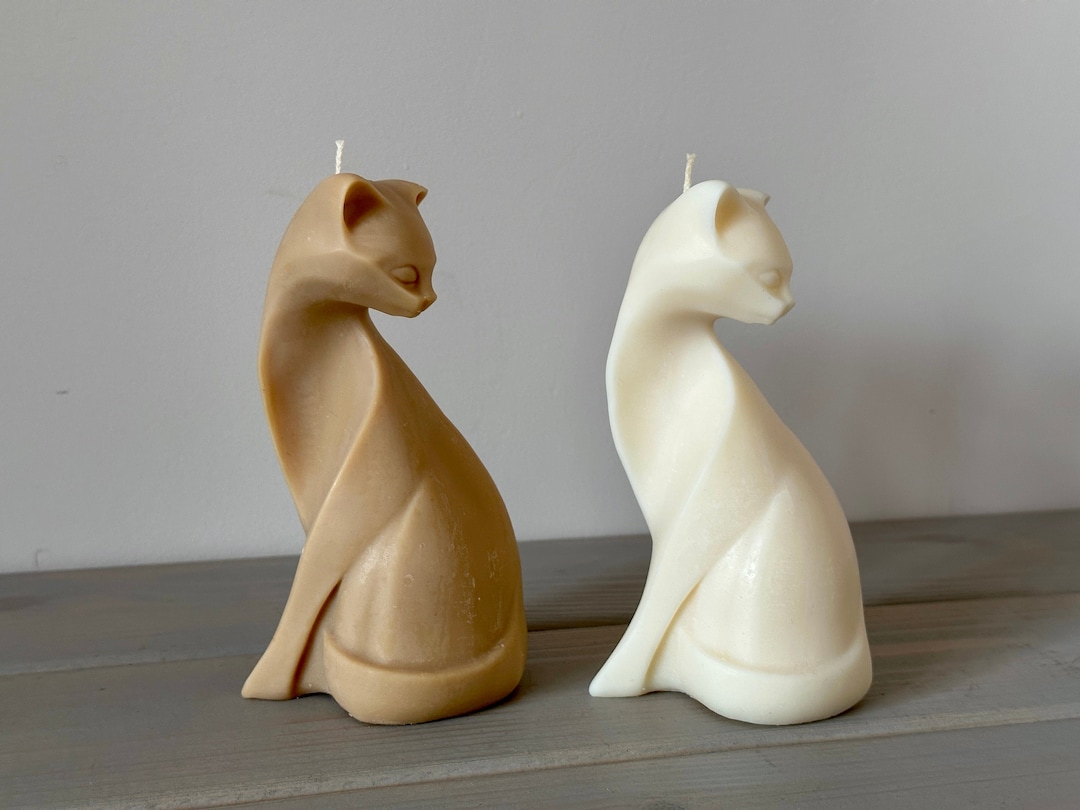 Cat Candle, Cute Cat Candle, Big Cat Candle, Cat Lover Gift, Kitty ...