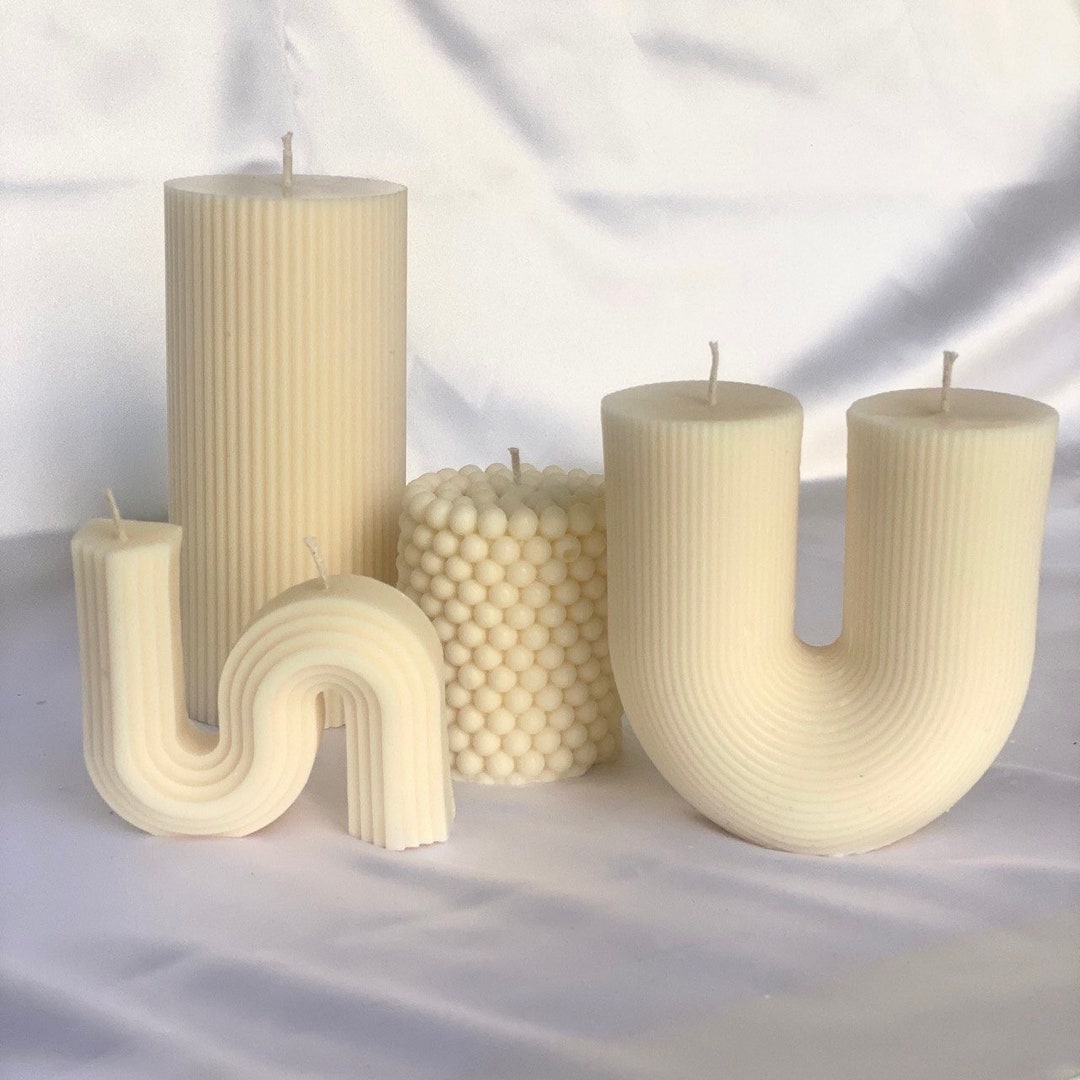 Modern Candle, U Shaped Candle, S Shaped Candle, Pearl Candle, Ribbed ...