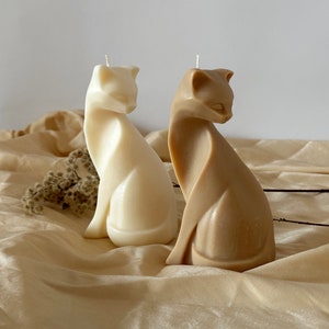 Cat Candle, Cute Cat Candle, Big Cat Candle, Cat Lover Gift, Kitty ...