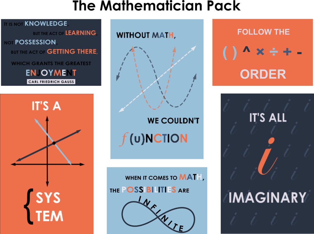 The Mathematician Poster Pack (palette 2) - Etsy