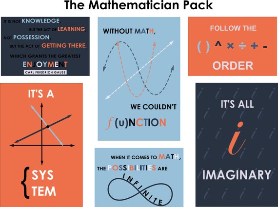 The Mathematician Poster Pack palette 2 | Etsy