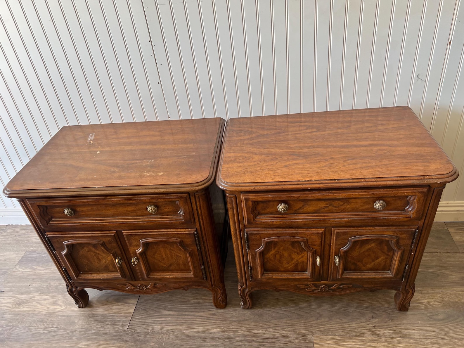 PAINT ME Vintage French Provincial Country Farmhouse Nightstand Set ...