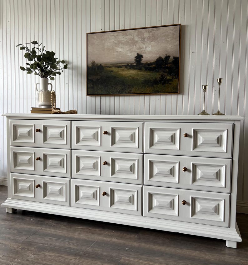 SOLD Vintage Modern Farmhouse Dresser TV Stand Buffet Entryway Piece ...