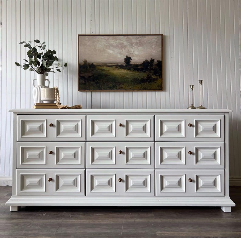 SOLD Vintage Modern Farmhouse Dresser TV Stand Buffet Entryway Piece ...