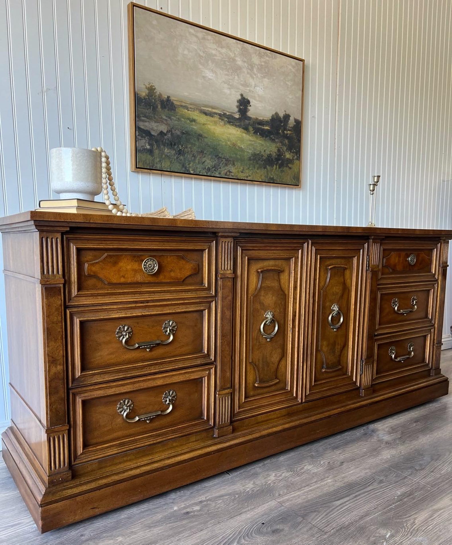 Vintage Drexel Francesca Triple Dresser Modern Farmhouse Dresser TV ...