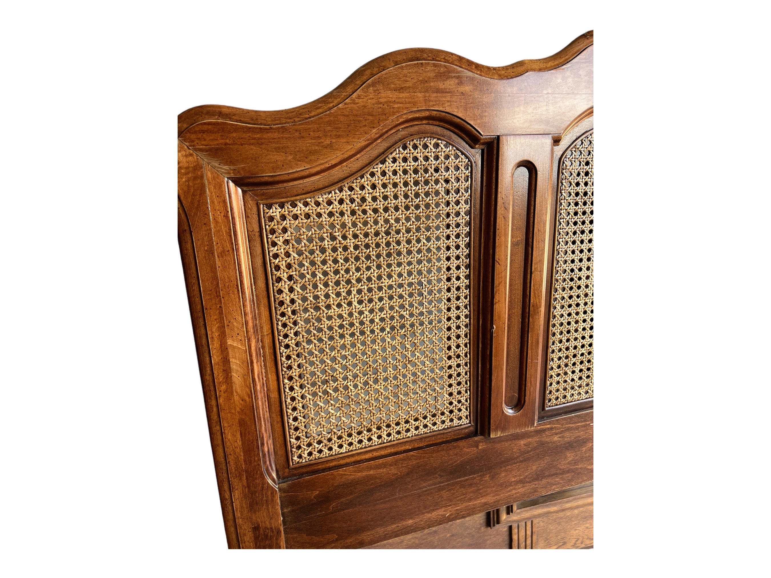 Dixie Cane French Provincial Queen Headboard Modern Farmhouse Country ...