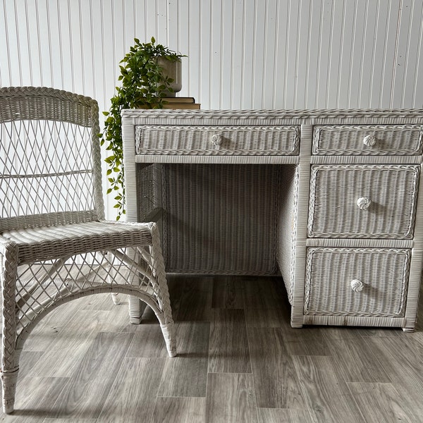 Wicker Desk - Etsy