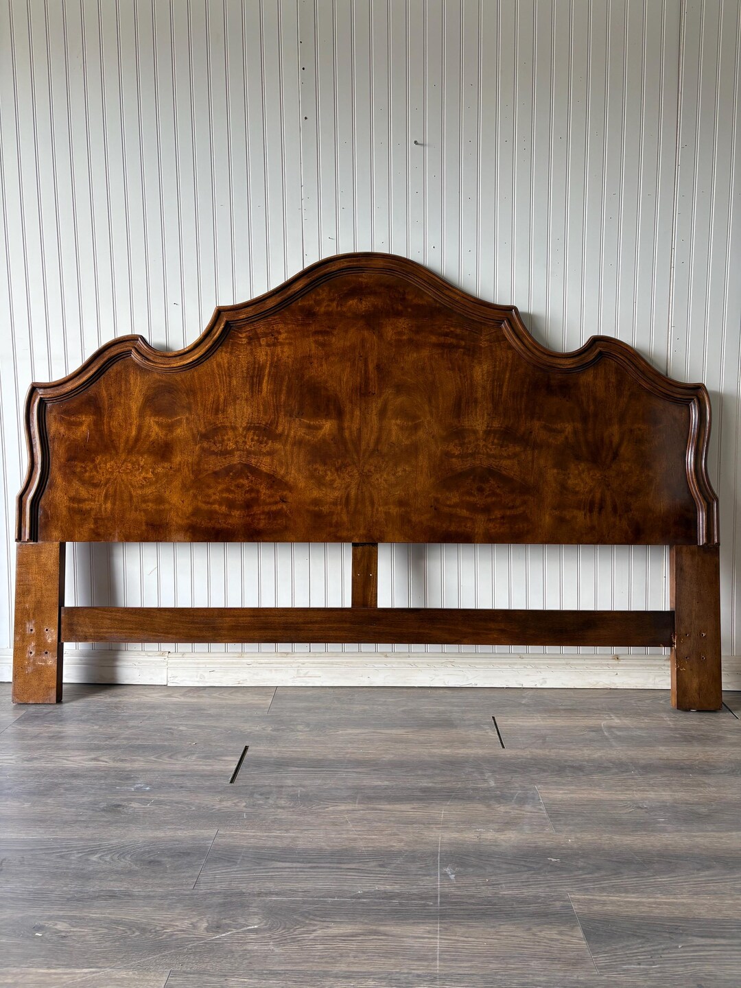 Henredon French Provincial King Burl Wood Headboard Farmhouse Country ...