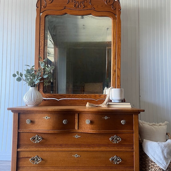 Antique Dresser With Mirror - Etsy