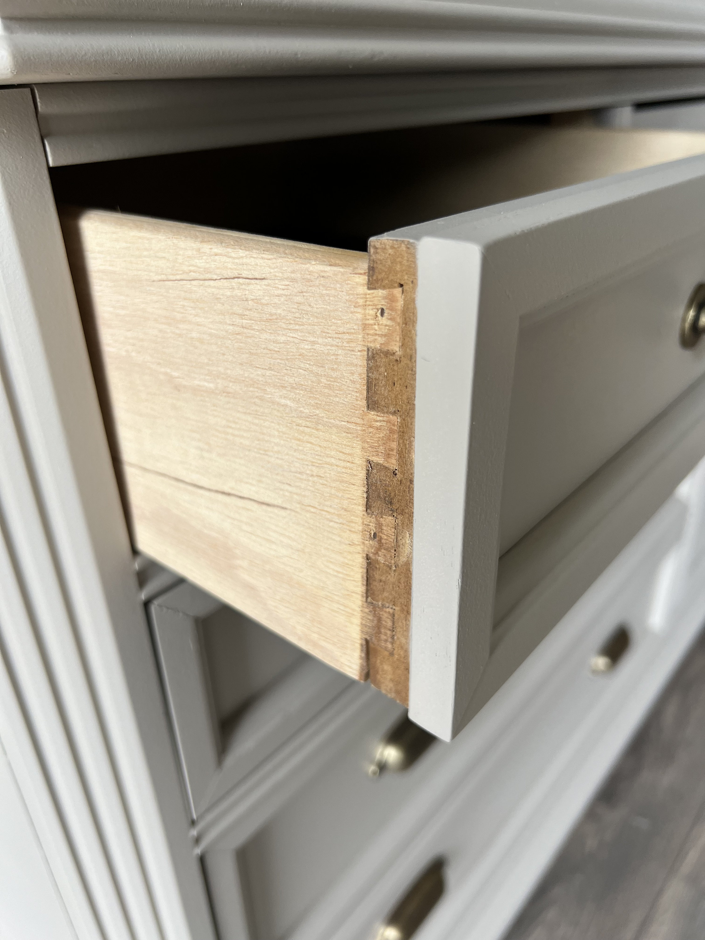 SOLD Bassett Taupe Modern Farmhouse Triple Dresser Buffet Tv Stand ...