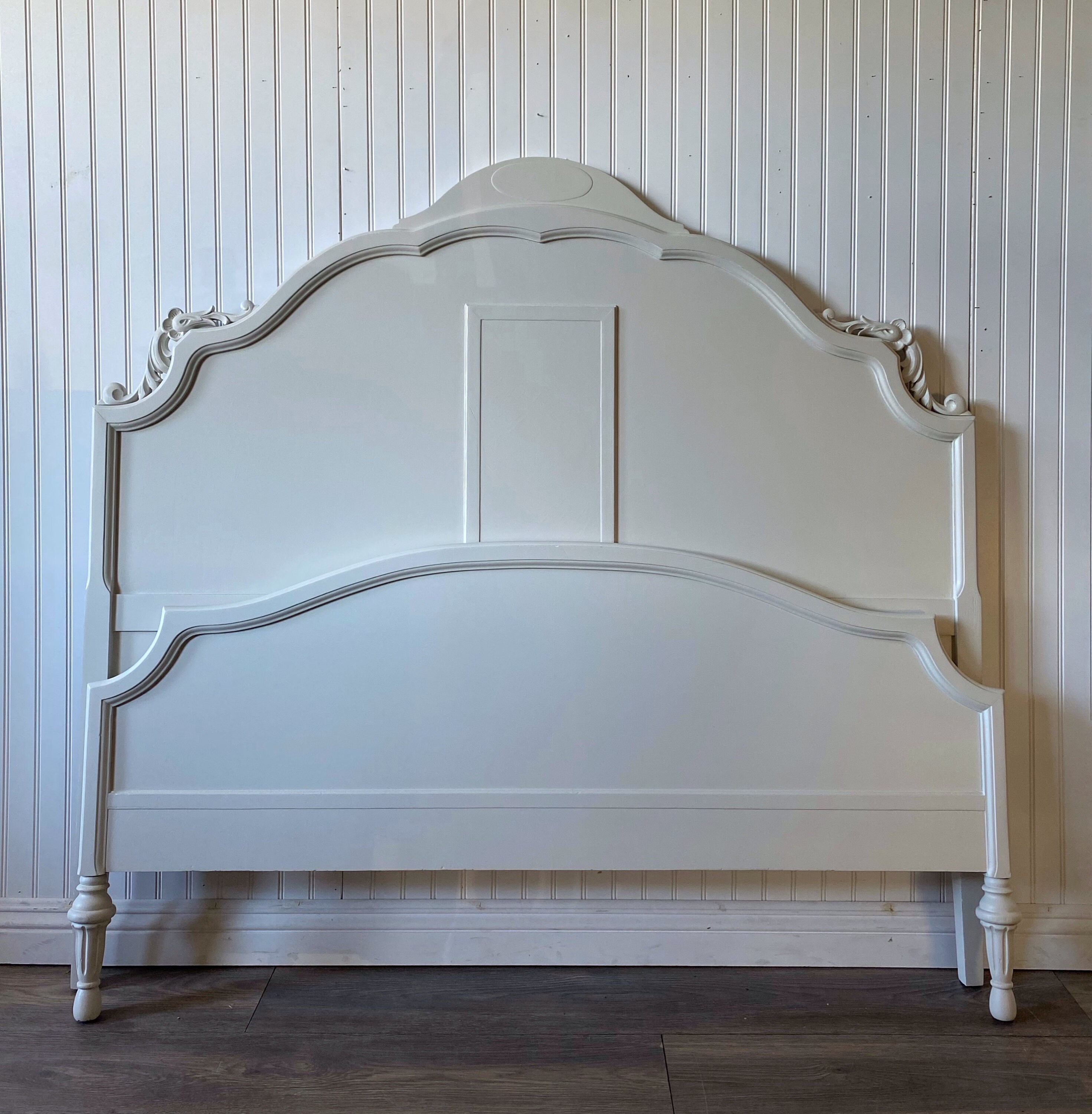 Vintage Full Size Bedframe Headboard, Footboard & Side Rails Painted ...