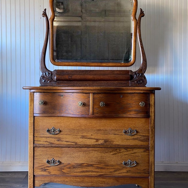 Antique Dresser With Mirror - Etsy