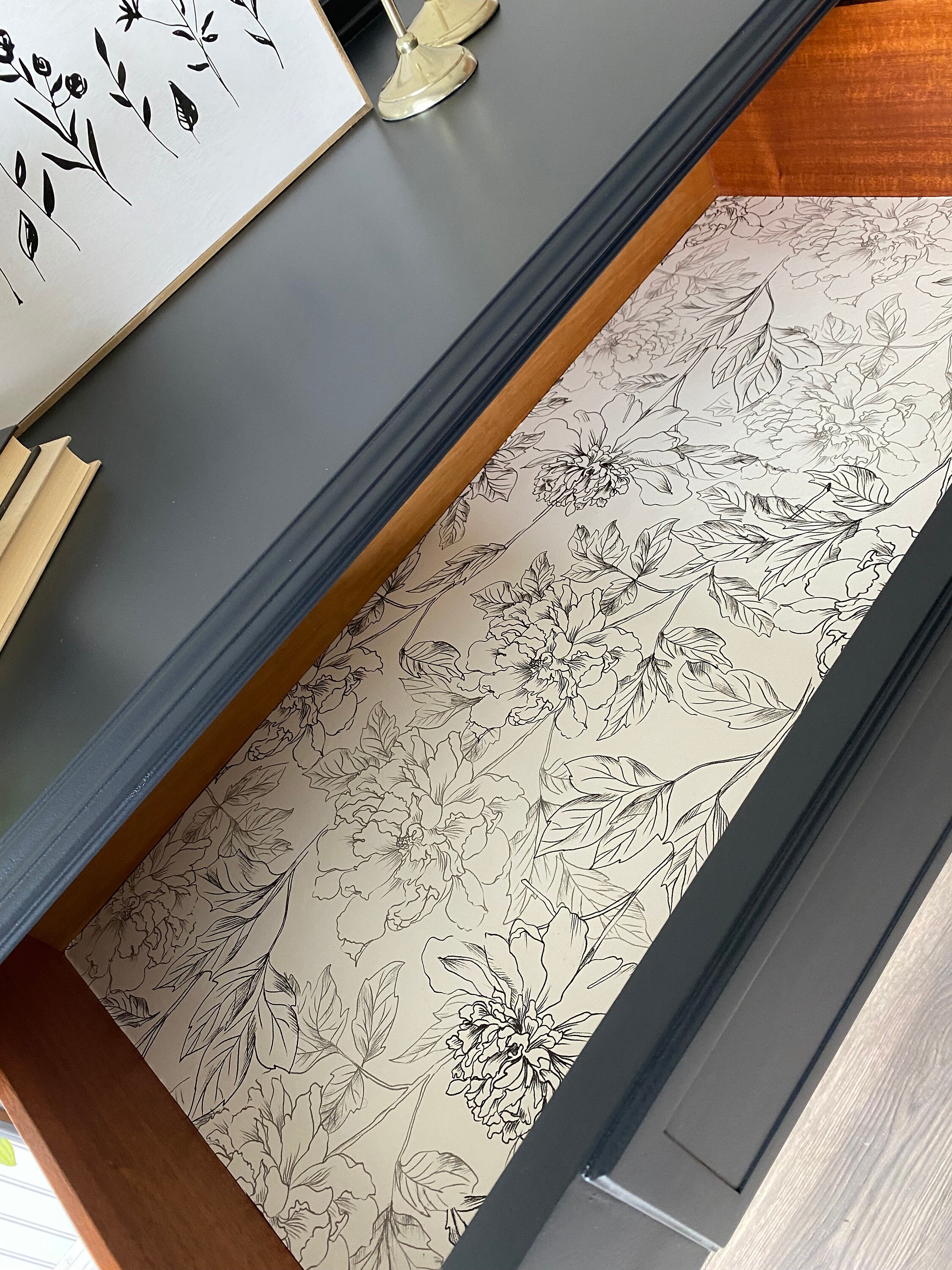 SOLD Vintage Dark Blue/ Gray Chest of Drawers Dresser Nursery Room Kids ...