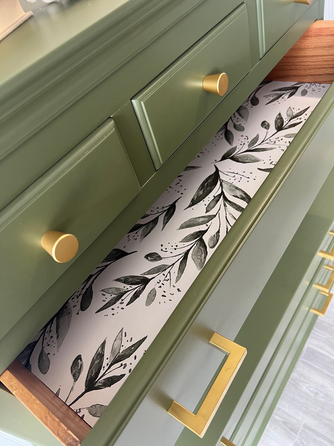 SOLD Olive Green Tallboy Dresser Modern Solid Wood Bedroom - Etsy