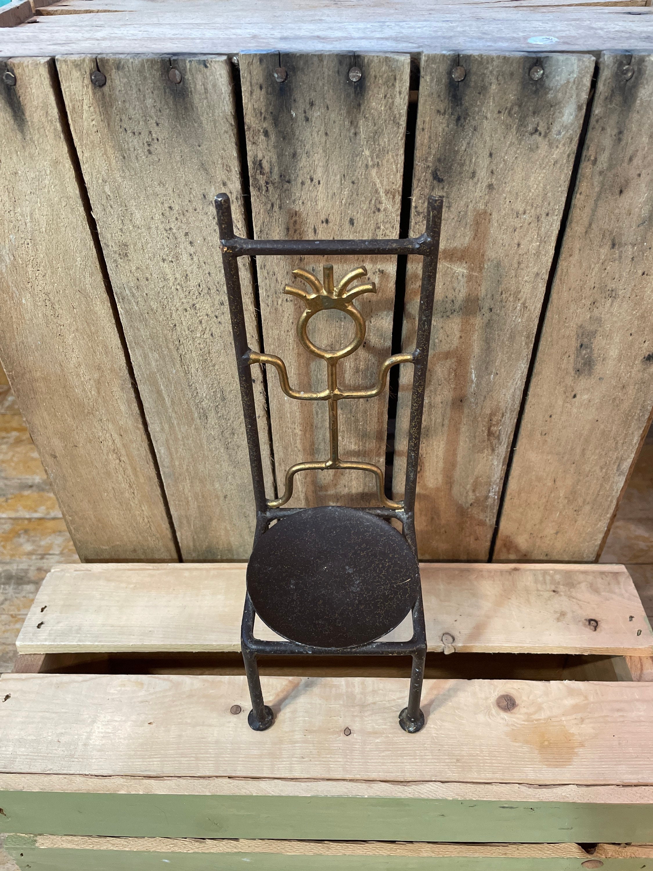 Vintage Metal Stick Figure Candle Holder - Etsy