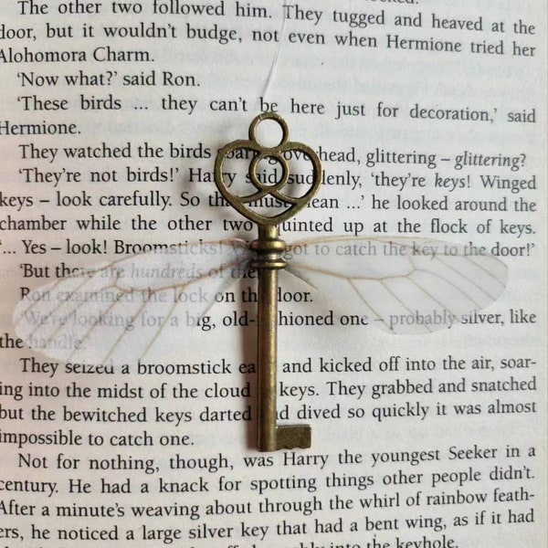Winged Key - Etsy UK