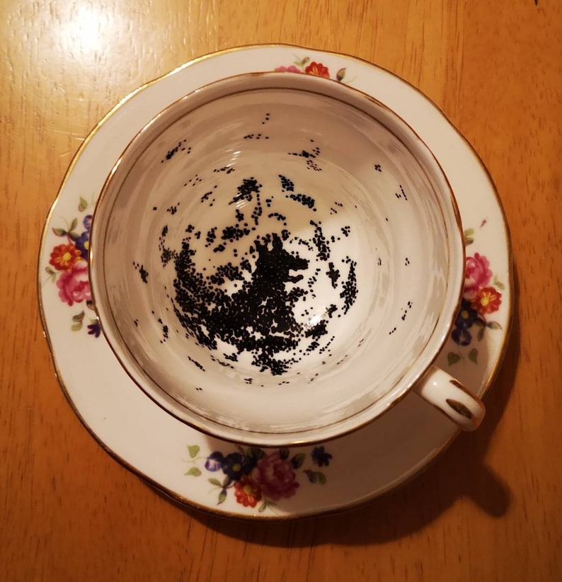 Grim Tea Cup. Harry Potter. Vintage Teacup. Hogwarts. Divination ...