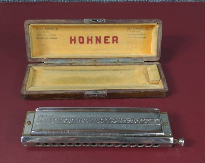 Hohner Chromonica 280C Professional Model Harmonica in Wooden Case, Key ...