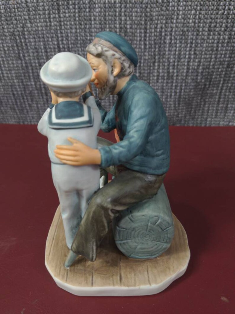 Norman Rockwell Figurine captain in Box. RW-8 From Gorham. Saturday ...