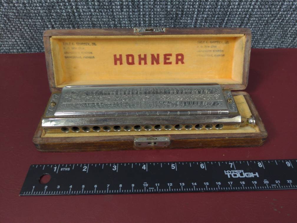Hohner Chromonica 280C Professional Model Harmonica in Wooden Case, Key ...