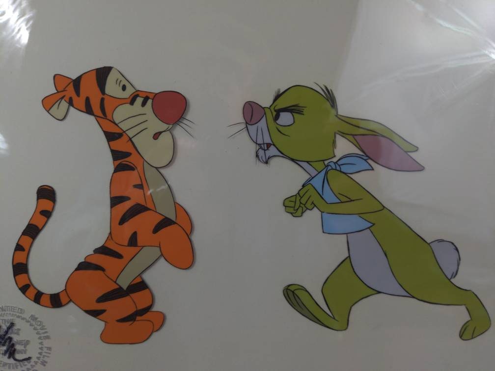 Cel Painting of Tigger and Rabbit, Used in Winnie the Pooh and a Day ...