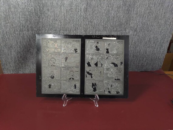 Popeye Comic Printing Plate Popeye 36 P. 8 and P. 25 Olive | Etsy