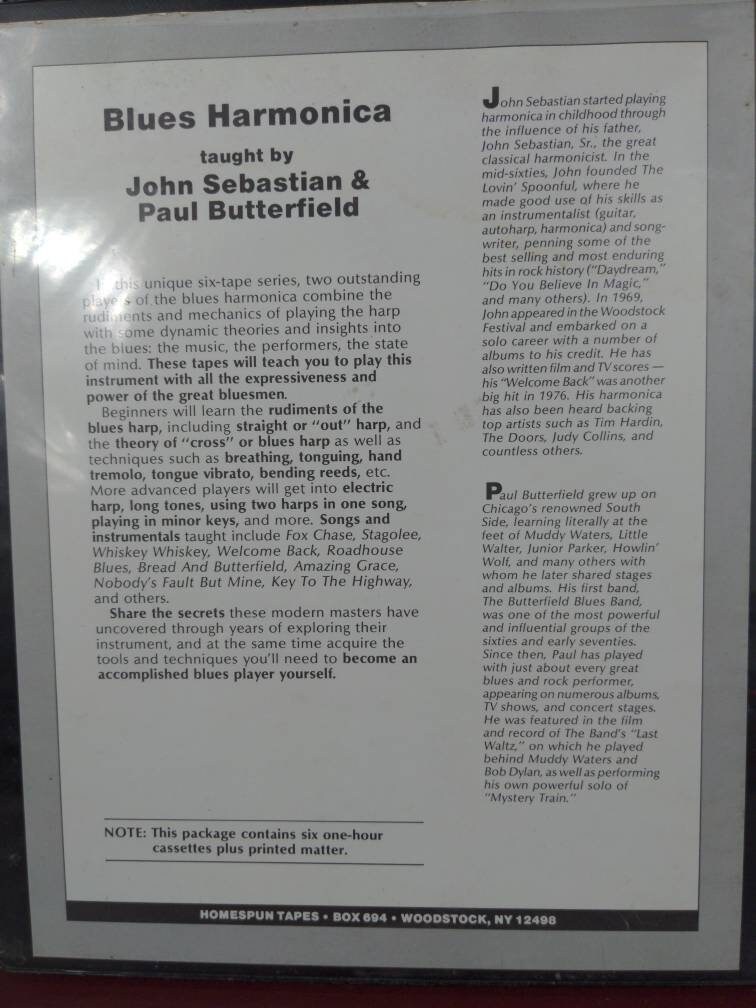 John Sebastian and Paul Butterfield Teach Blues Harmonica From - Etsy