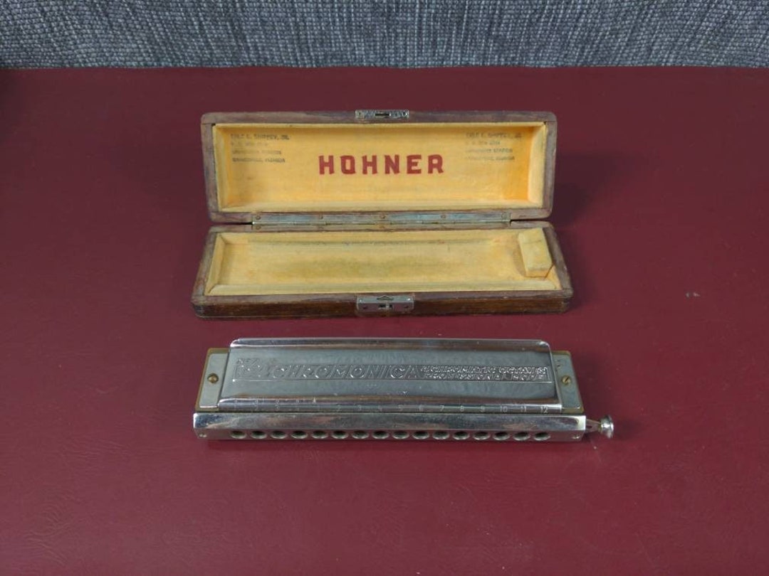 Hohner Chromonica 280C Professional Model Harmonica in Wooden Case, Key ...