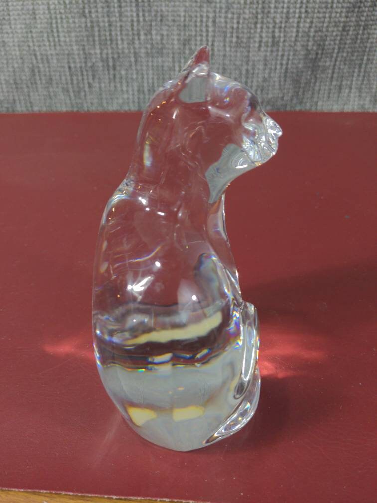 Orrefors Crystal Cat Whimsey Paperweight SRBF-1 - Etsy