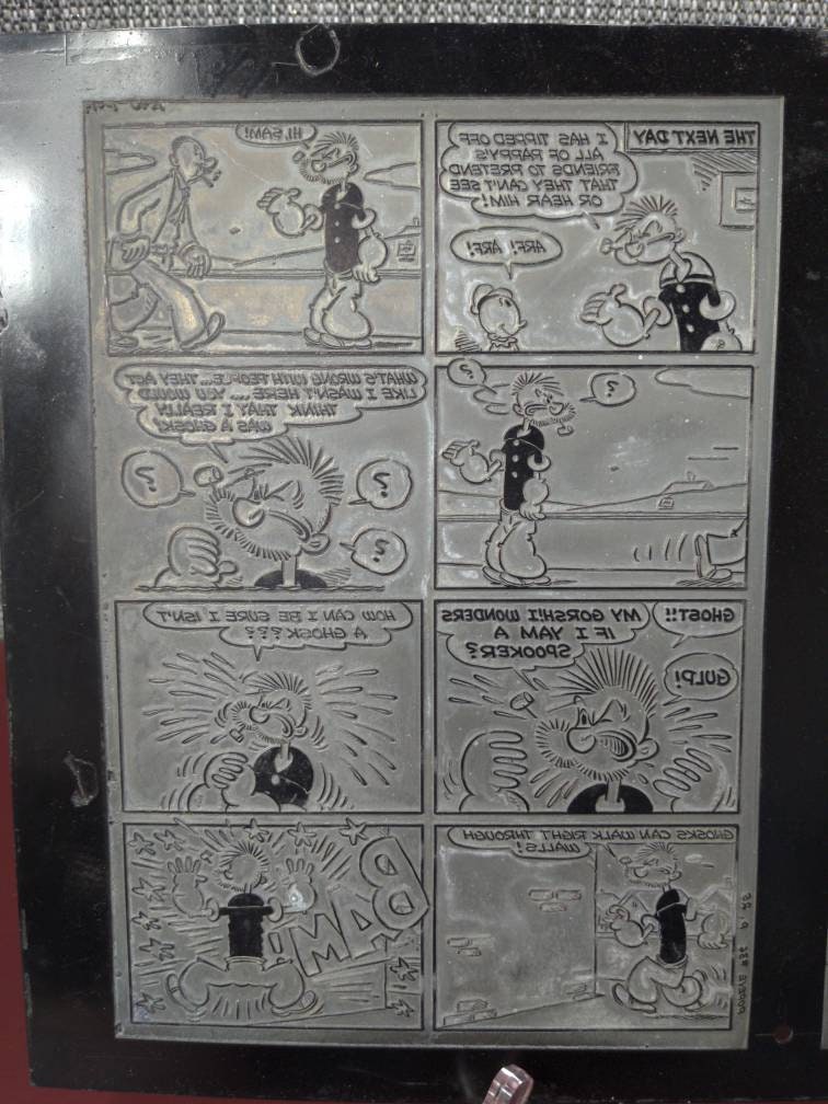 Popeye Comic Printing Plate Popeye 36 P. 8 and P. 25, Olive Oyl - Etsy