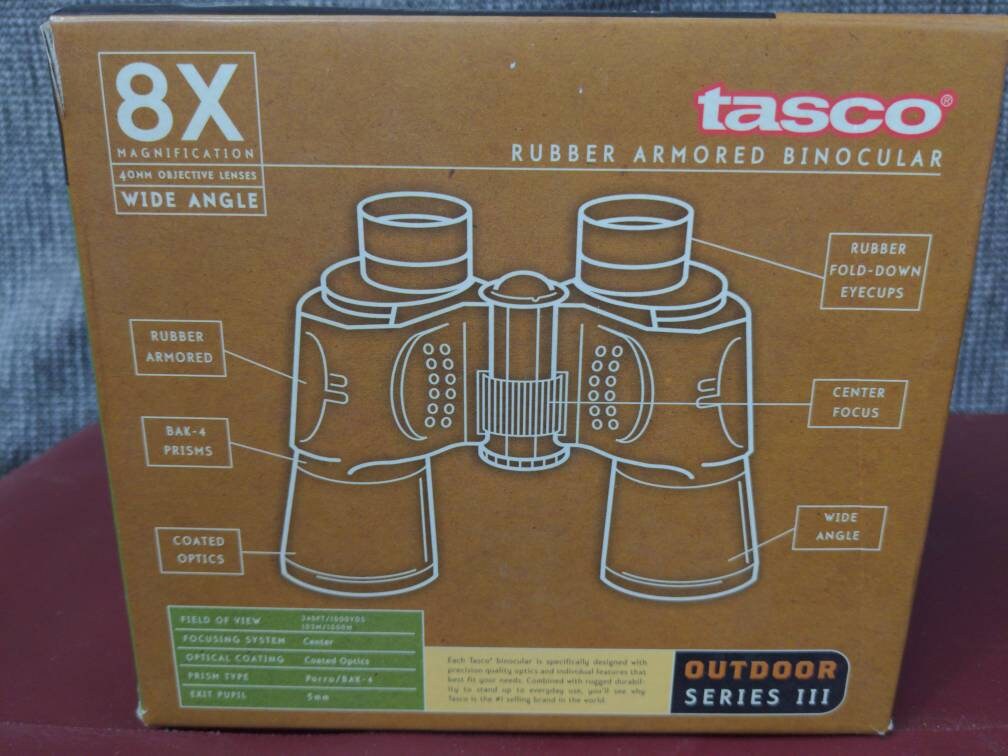 Tasco 8 X 40 Wide-angle Rubber Armored Binoculars With Carry Case and ...