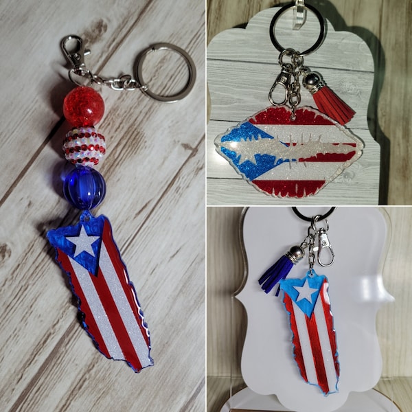Puerto Rico Key Chain - Etsy