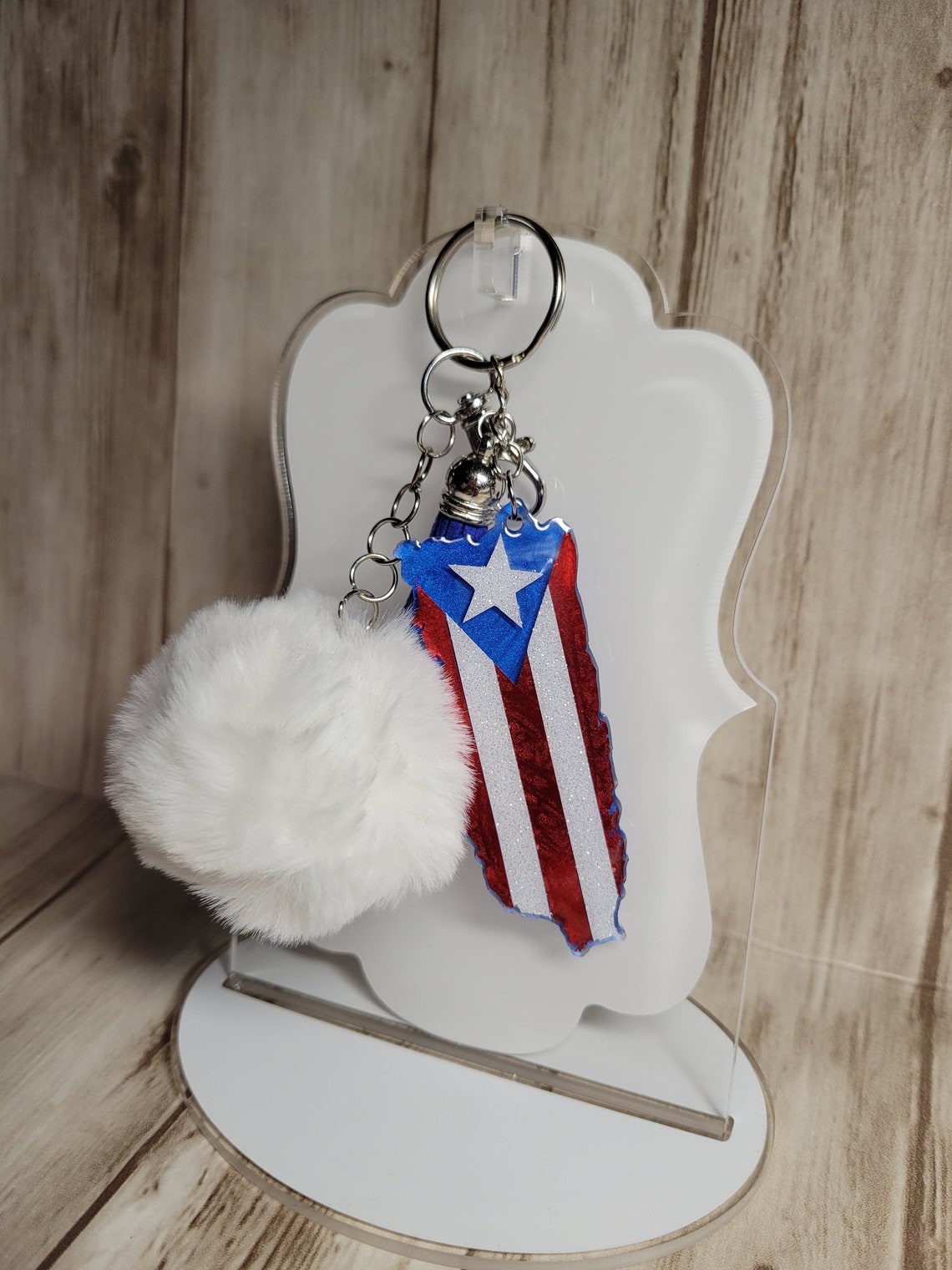 Puerto Rico Keychain PR Flag Flag Keychain - Etsy