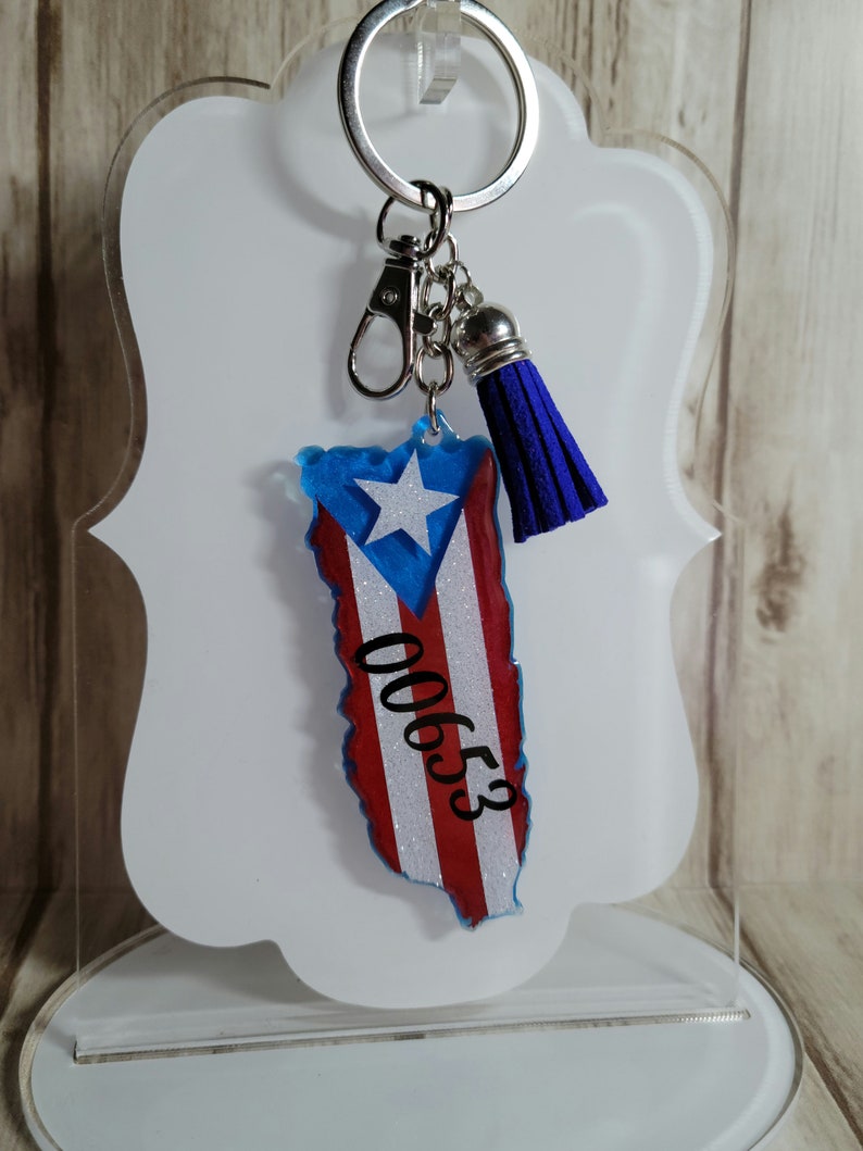 Puerto Rico Keychain PR Flag Flag Keychain - Etsy