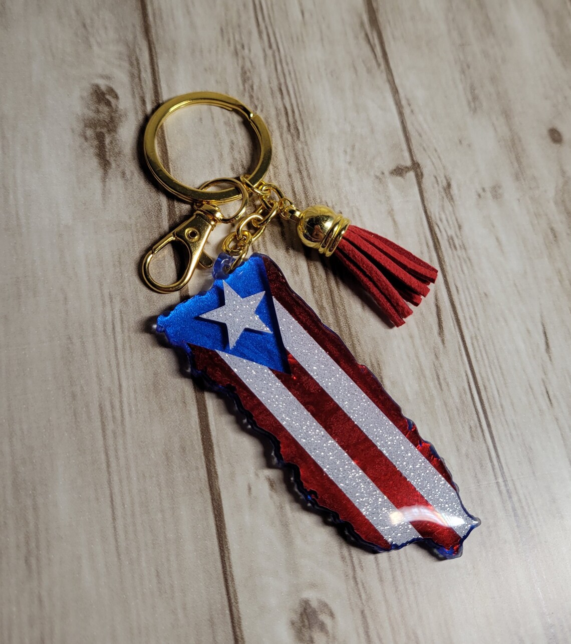 Puerto Rico Keychain PR Flag Flag Keychain - Etsy