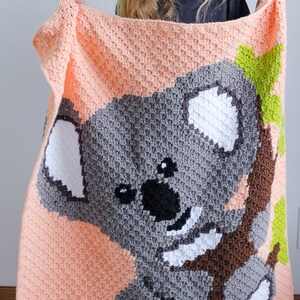 Crochet Koala C2C Graph Blanket Pattern, Koala Crochet Blanket, Crochet ...
