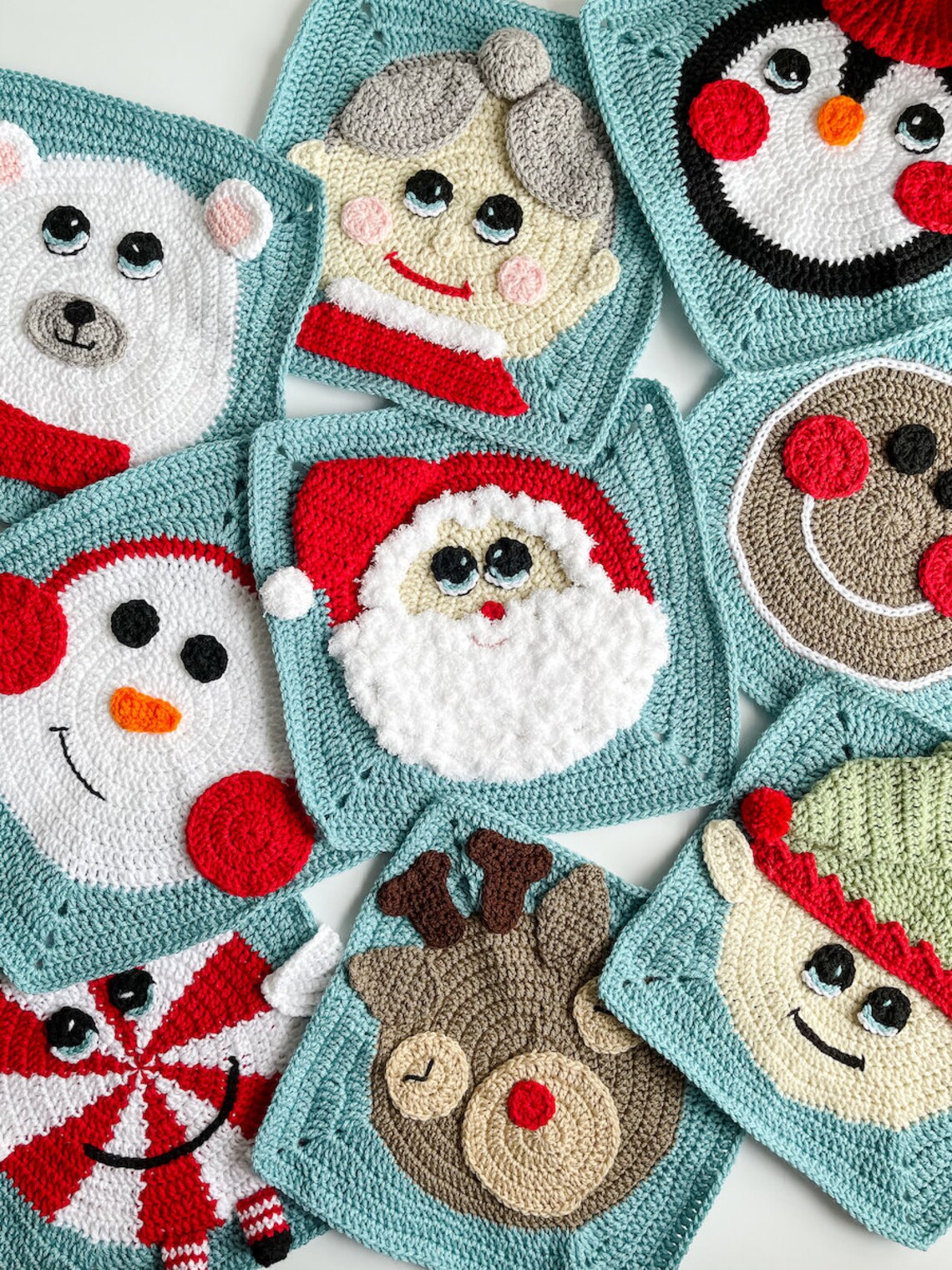 Christmas Granny Square Crochet Blanket Pattern PDF Instant - Etsy