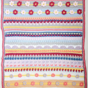 Crochet Spring Stitch Sampler Blanket Pattern, Modern Stitch Sampler ...