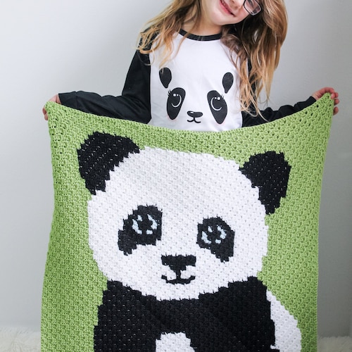 Crochet Panda C2C Graph Blanket Pattern PDF Instant Download - Etsy