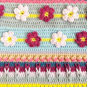 Crochet Spring Stitch Sampler Blanket Pattern, Modern Stitch Sampler ...