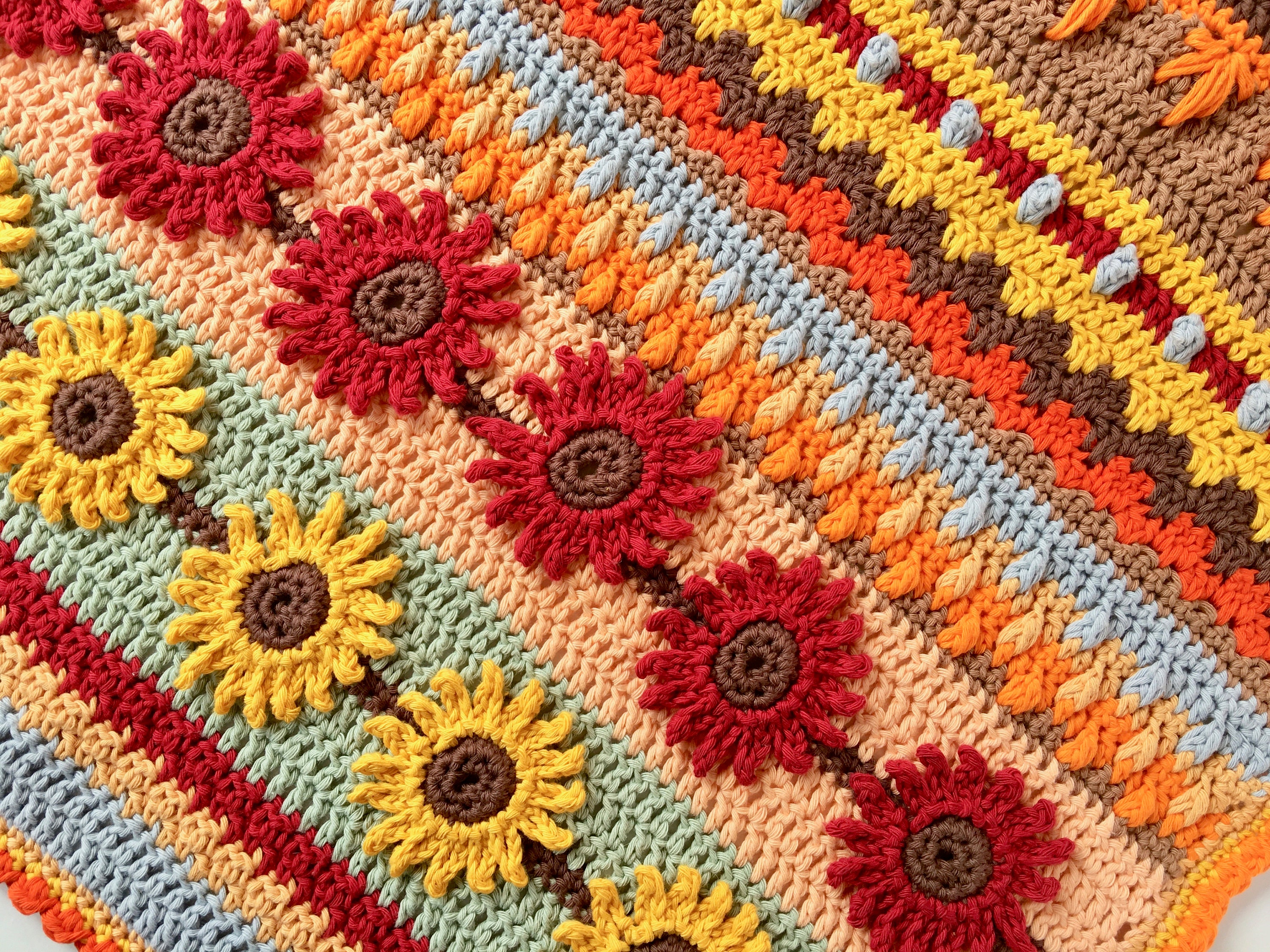 Crochet Fall Blanket Pattern: Autumn Stitch Sampler Throw (PDF Pattern ...