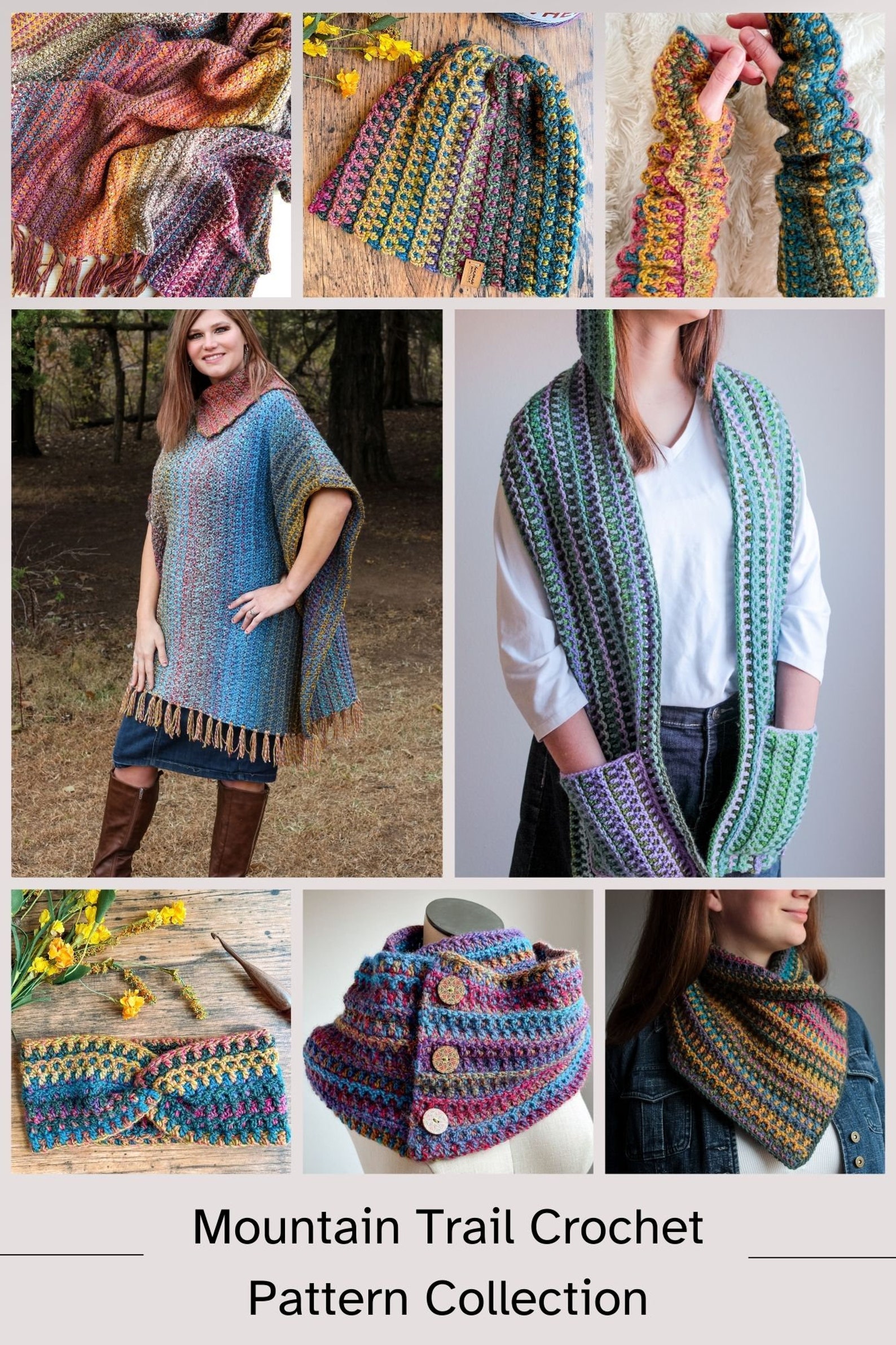 Crochet Pattern Bundle Set of Textured Fashion Accessories - Etsy