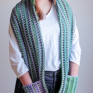 Crochet Hooded Pocket Scarf Pattern PDF Instant Download - Etsy