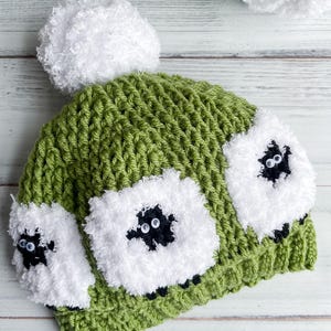 Lamb Crochet Hat Pattern, Easter Spring Lamb Sheep Color Work Hat ...