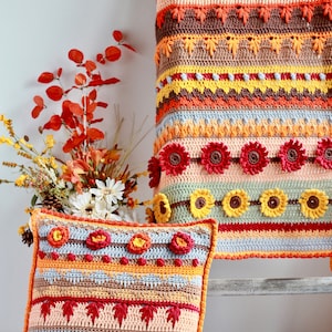 Crochet Fall Blanket Pattern: Autumn Stitch Sampler Throw (PDF Pattern ...