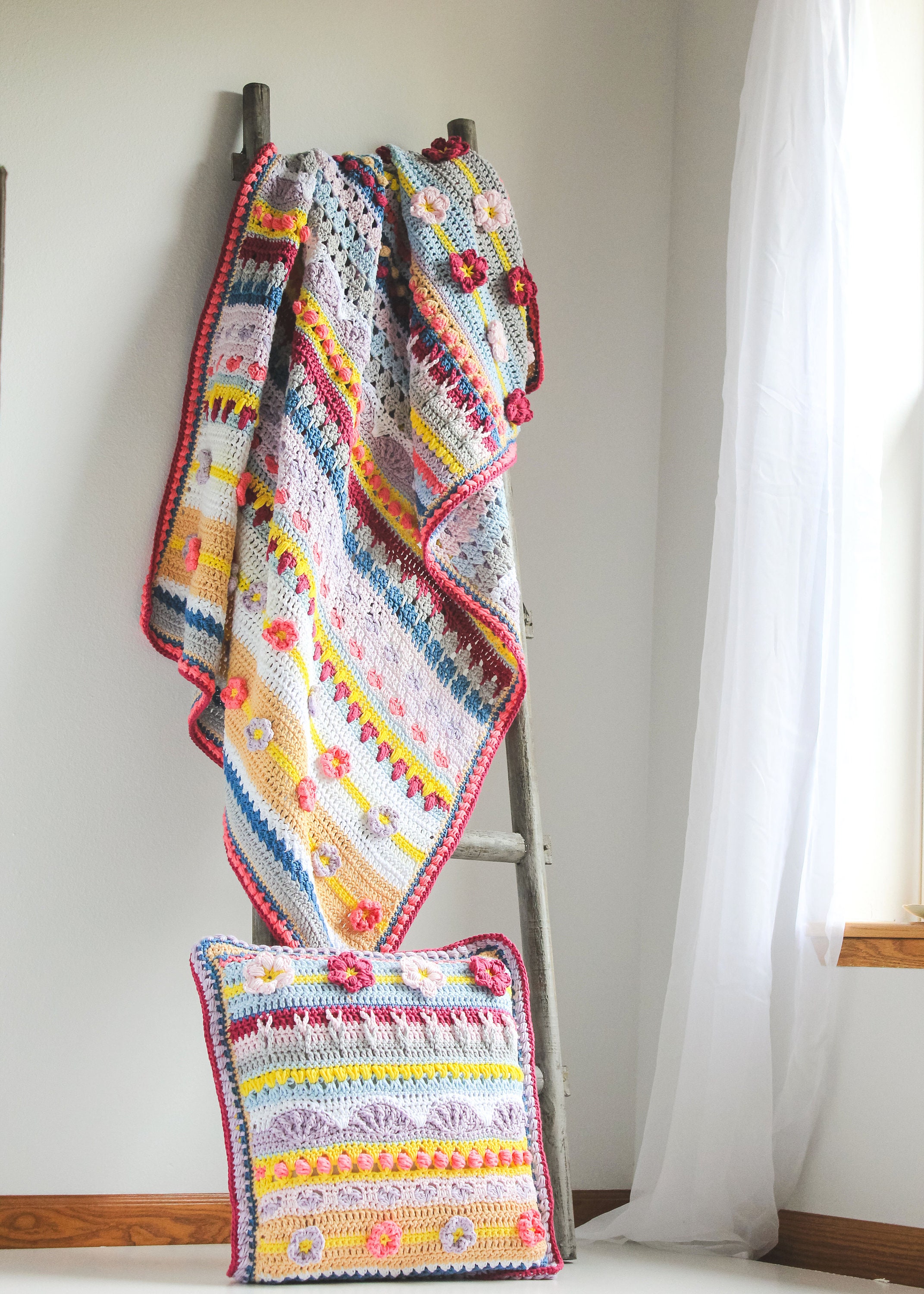 Crochet Spring Stitch Sampler Blanket Pattern, Modern Stitch Sampler ...