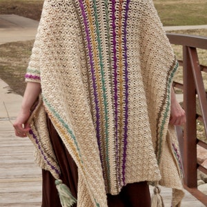 Crochet Pattern Ruana Wrap Pattern, Crochet Ruana, Crochet Poncho ...