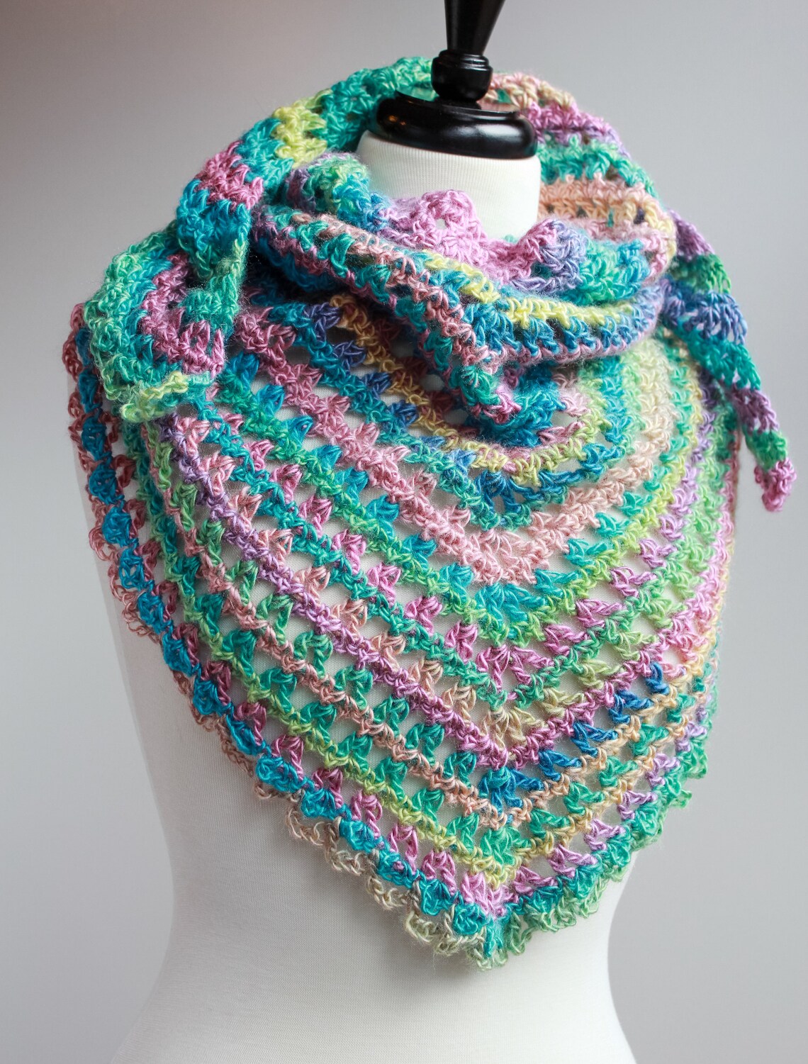 Lacy Crochet Scarf Pattern, Beautiful Light and Lacy Crochet Scarf ...