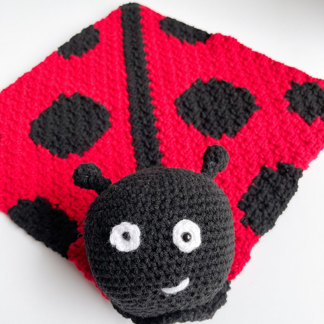 Crochet Ladybug C2C Graph Blanket Baby Lovey Crochet Pattern, Baby ...