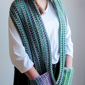 Crochet Hooded Pocket Scarf Pattern PDF Instant Download - Etsy